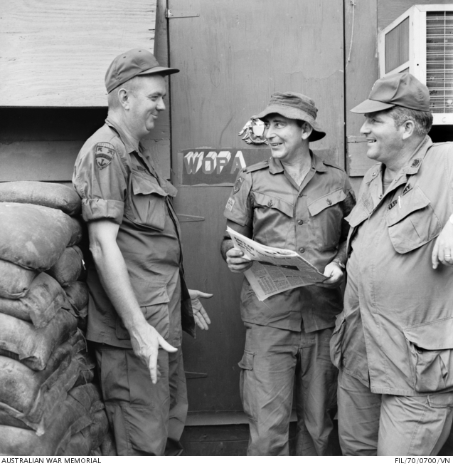 South Vietnam. September 1970. Pictured outside the Warrant Officers ...