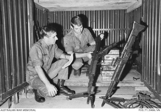 Nui Dat, South Vietnam. September 1971. Quartermaster for the ...