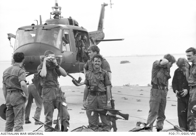 South Vietnam. 6 October 1971. Soldiers of the 3rd Battalion, The Royal ...