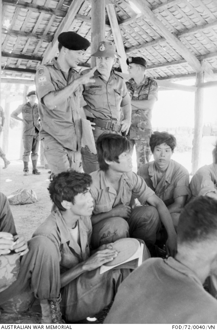 South Vietnam. 29 February 1972. Warrant Officer Class 2 (left) Jack ...