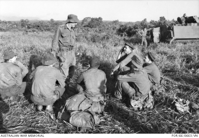 VIETNAM. 19 AUGUST 1966. AUSTRALIAN TASK FORCE COMMANDER, BRIGADIER O.D ...
