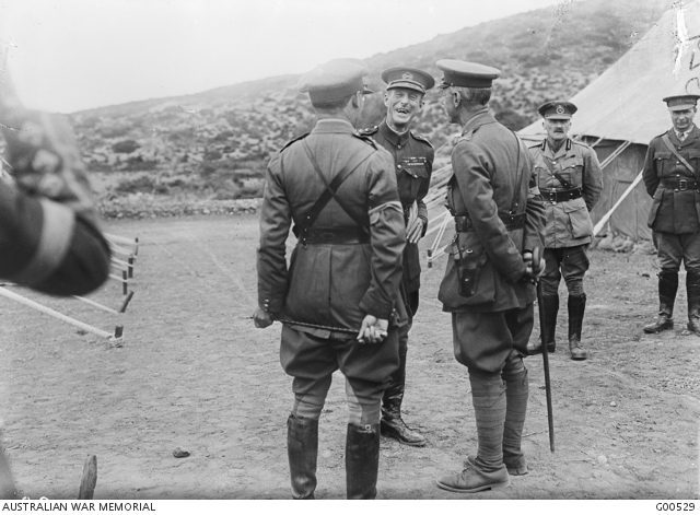General Sir Ian Hamilton enjoying a joke with his Quartermaster Major ...