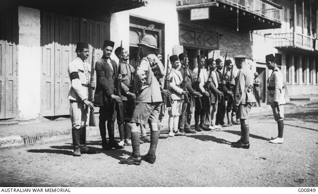 Resht, Persia. July 1918. Persian police, in the charge of Dunsterforce ...