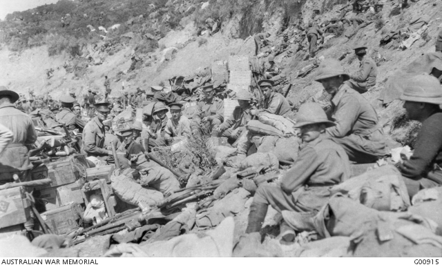 Gallipoli Peninsula, Turkey. 26 April 1915. A view of the Supply Base ...