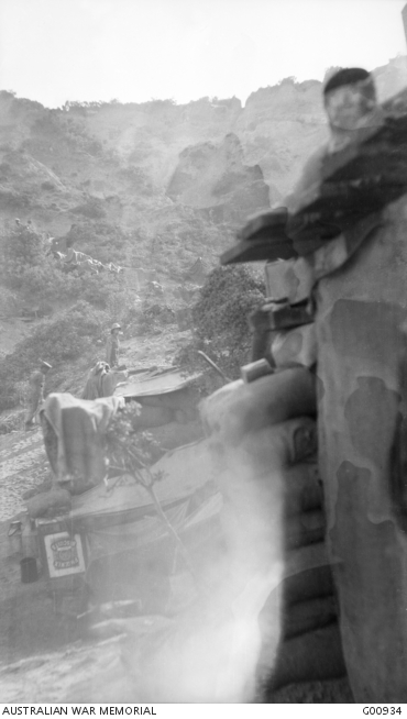 Gallipoli Peninsula, Turkey. June 1915. A gun position on Plugge's ...