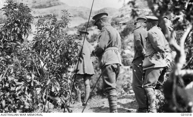 General Godley addressing the 4th Australian Infantry Brigade (to the ...