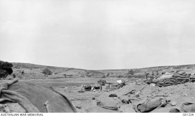 Gallipoli Peninsula, Turkey. October 1915. A close view of Nek, between ...