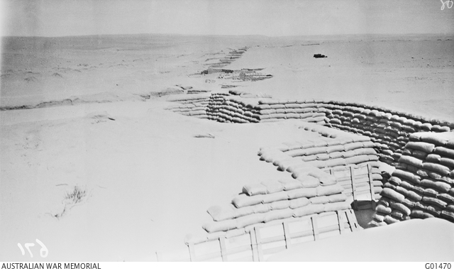 Some of the trenches in the desert line east of Ferry Post, Ismailia ...