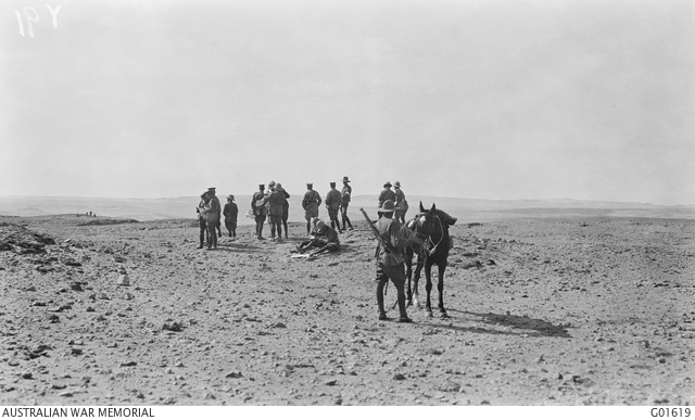 The 1st Australian Division manoeuvres in the Sahara Desert at Mena ...