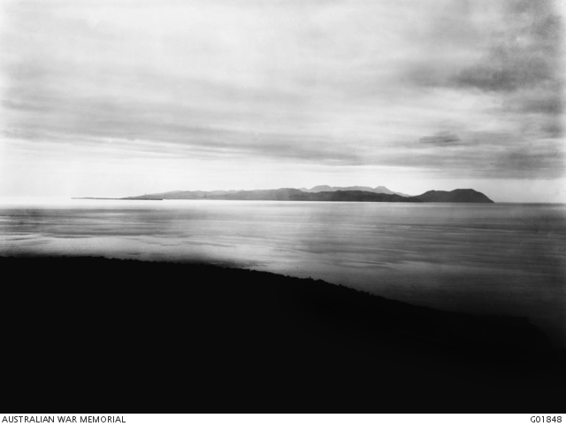 Imbros at Sunset from Baby 700, looking west. Photograph taken on the ...