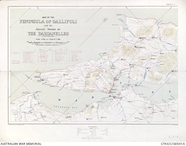 Map of Peninsula of Gallipoli | Australian War Memorial