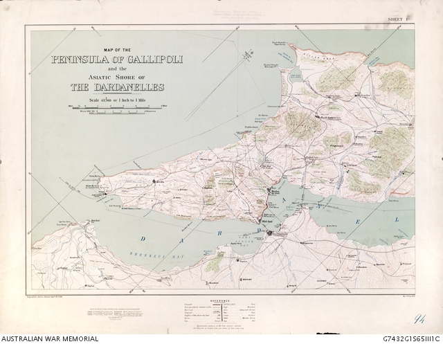Map of Peninsula of Gallipoli | Australian War Memorial