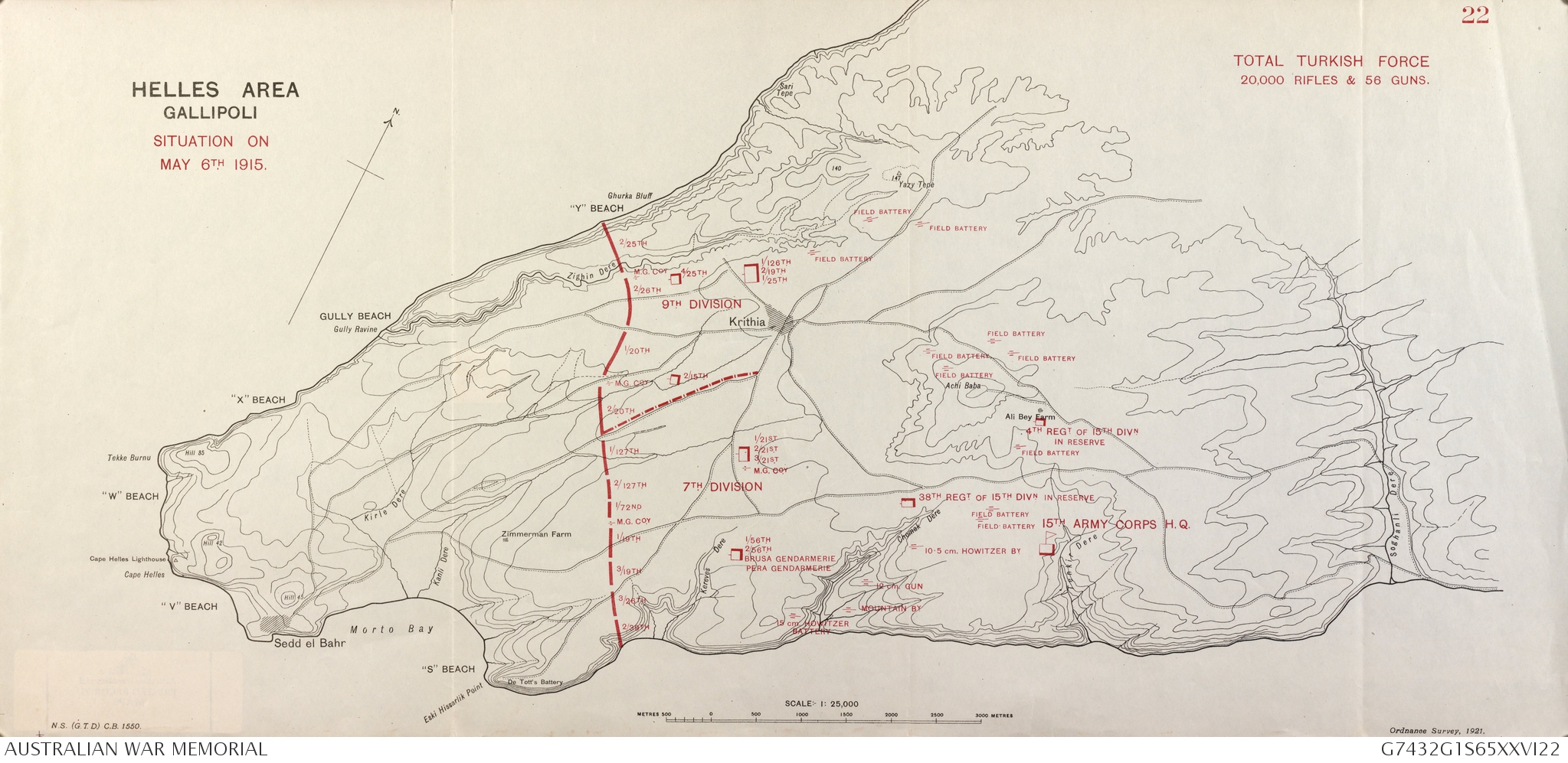 Helles Area Gallipoli Situation on May 6th 1915 | Australian War Memorial