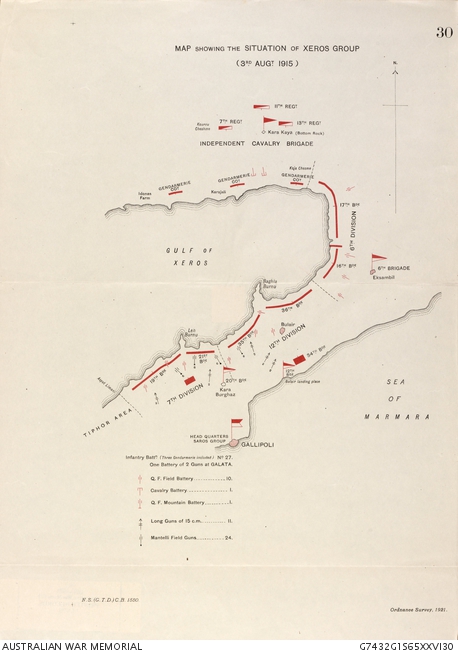 Map showing the Situation of Xerox Group - 3rd A | Australian War Memorial