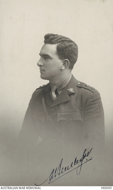 SIGNED STUDIO PORTRAIT OF LIEUTENANT MARK BENSLEY, 12TH BATTALION, OF ...