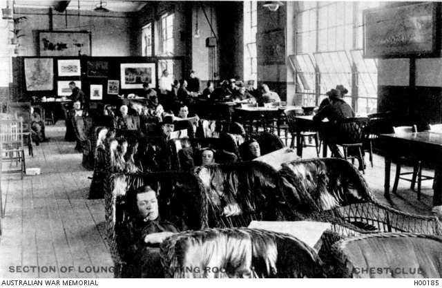 LONDON - WAR CHEST CLUB. LOUNGE & WRITING ROOM. | Australian War Memorial