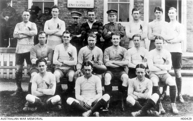 Group portrait of unidentified members of the AIF Administrative ...