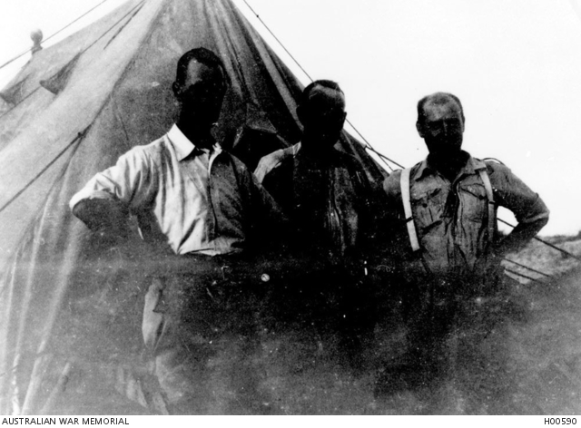 Outdoors group portrait of Lieutenant Colonel Forrest, Captain (Capt ...