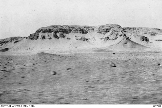 View of the desolate countryside near the el Kharga oasis. Members of ...
