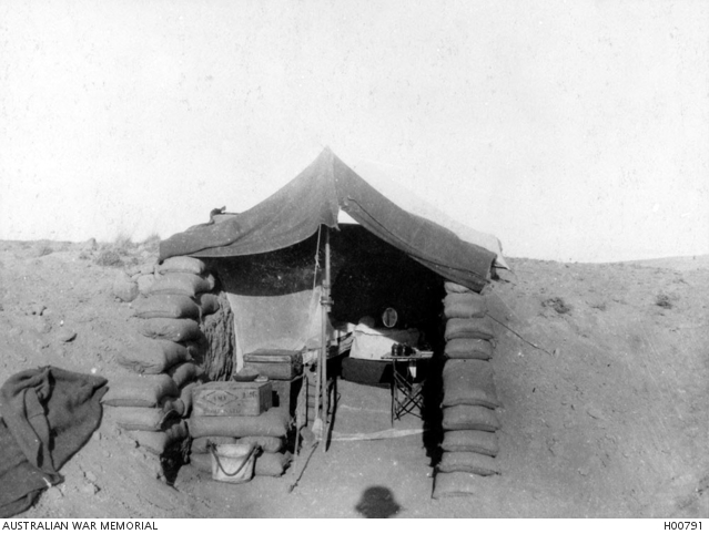A regimental aid post which had been constructed of corrugated iron and ...