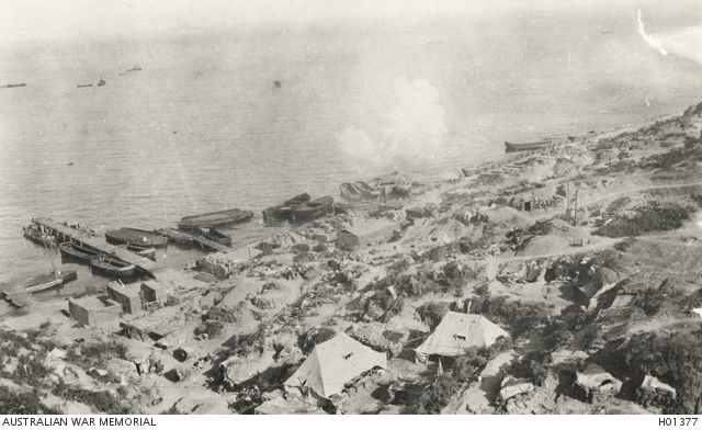 GALLIPOLI, TURKEY. SHELLS FROM A TURKISH ARTILLERY BATTERY, KNOWN AS ...