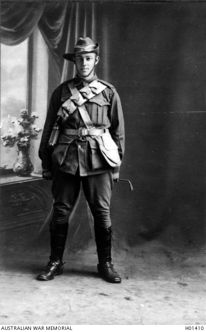 Studio portrait of 552681 Trooper Eric Napier Munn 2nd Field Squadron ...