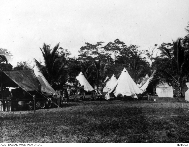 RABAUL, NEW BRITAIN. C. 1916. A SECTION OF THE MATUPI ARMY CAMP ...