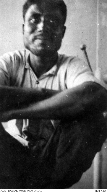 AT SEA. 1919. THE CHAMPION NATIVE BOXER, KNOWN AS NO HOPE, ABOARD HMAT ...