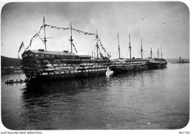 ENGLAND. 1919-07-19. ROYAL NAVY TRAINING SHIP IMPREGNABLE AT ANCHOR ...