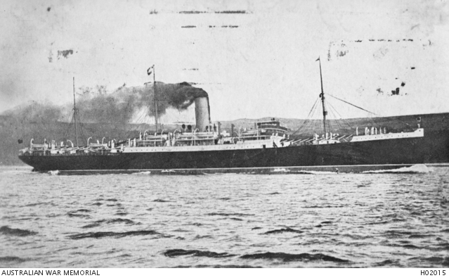 Under way. The 9461 ton SS Hororata of the New Zealand Shipping Company ...