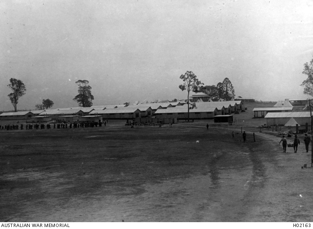 ENOGGERA, QUEENSLAND. C. 1915. GENERAL VIEW OF THE BELLS PADDOCK ARMY ...