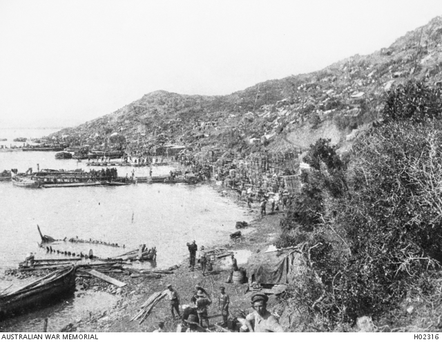 Anzac Beach, Gallipoli. 1915. Looking north along Anzac Cove after ...