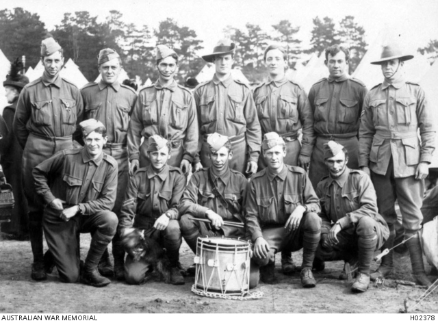 BROADMEADOWS, VIC. 1914-08. A GROUP OF TENTMATES OF C COMPANY, 6TH ...
