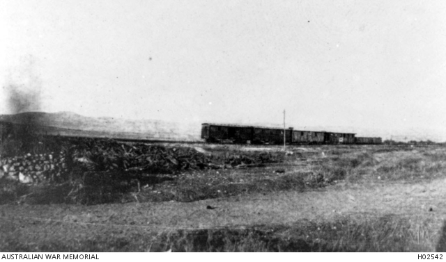 AN ENEMY TRAIN CAPTURED BY ALLIED FORCES. | Australian War Memorial