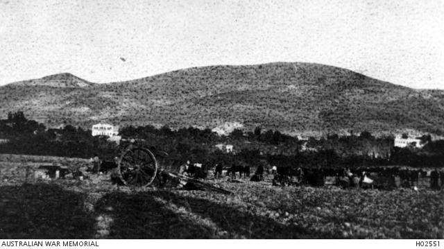 PART OF A PANORAMIC PHOTOGRAPH OF THE COUNTRYSIDE AT DUMA CAMP WITH A ...
