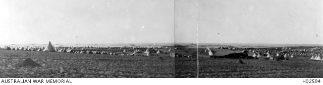 Palestine. c. 1918. A panoramic view of a bridge over the Yarmuk River ...