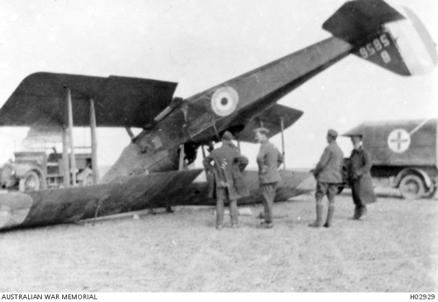PALESTINE. c. 1918. A CRASHED BRITISH RE8 AIRCRAFT SERIAL No B5856. THE ...
