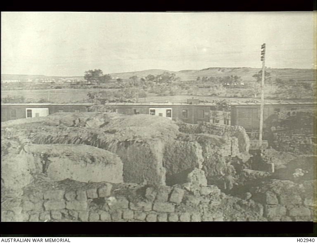 Gaza, Palestine. c. 1917. A hospital train standing at Gaza. (Donor ...