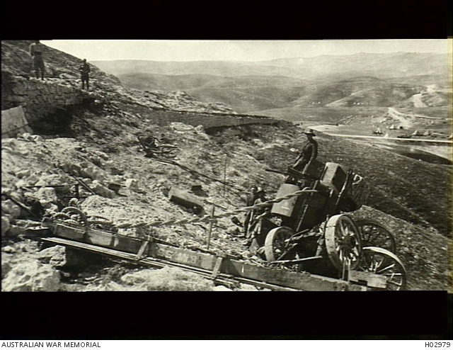 Jerusalem Jericho Area, Palestine. 1918-09. Australian soldiers examine ...