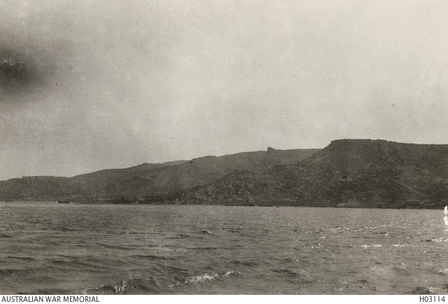 Left section of panoramic view of Anzac. | Australian War Memorial