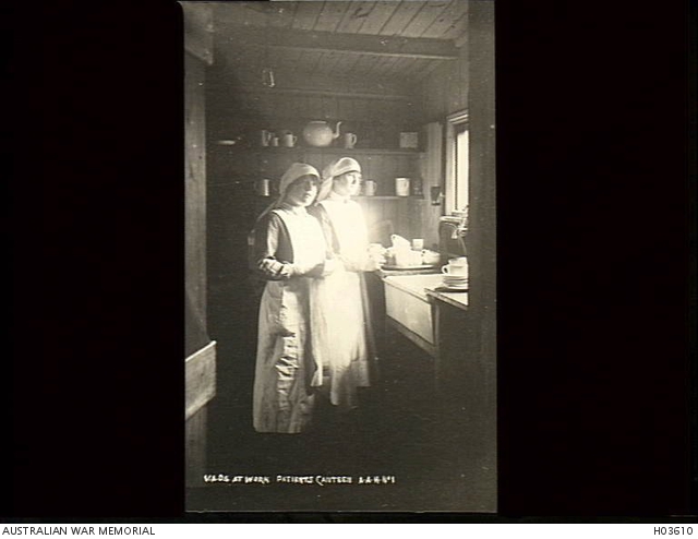 Harefield, England. 1918. Two Voluntary Aid Detachment members (VADs ...