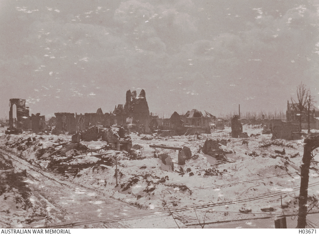 Ypres ruins. | Australian War Memorial