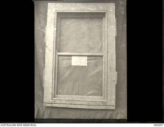 France. c. 1918. A window frame and sashes made by a member of 10 ...