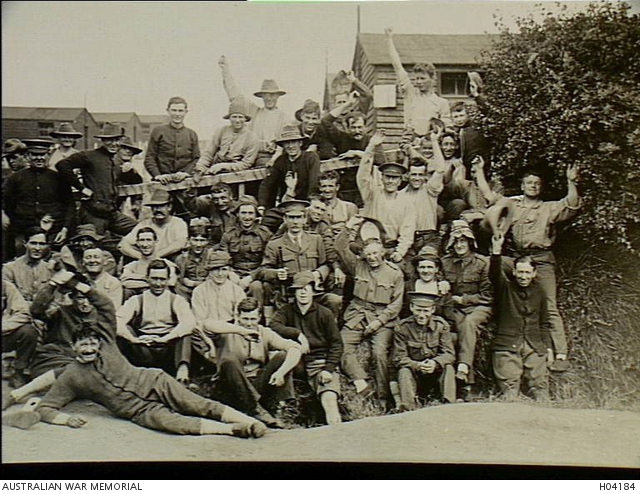 Plymouth, England. 1918-07. A group of survivors from the sunken ...