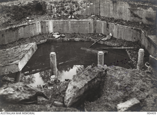 Position of "Bertha", one of the big guns at Crepy en Laonnois, that ...