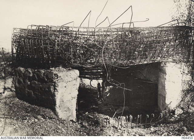 Fortified cement constructions near Moronvillers and Nauroy ...