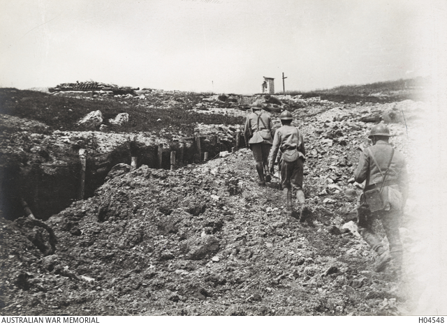 French troops near trenches destroyed by Austrian artillery, Capitello ...