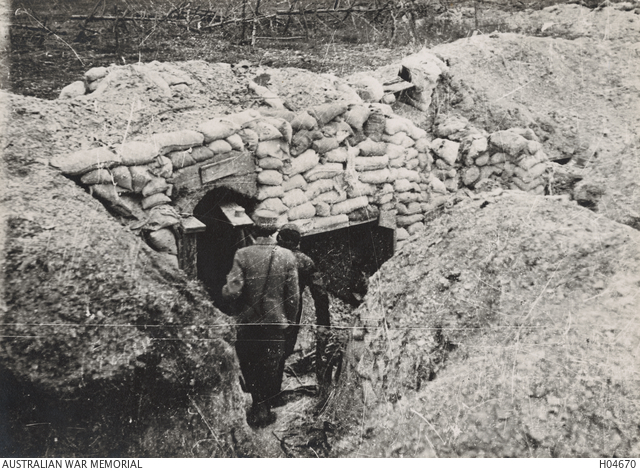 First line German trench, Souain Sector. | Australian War Memorial