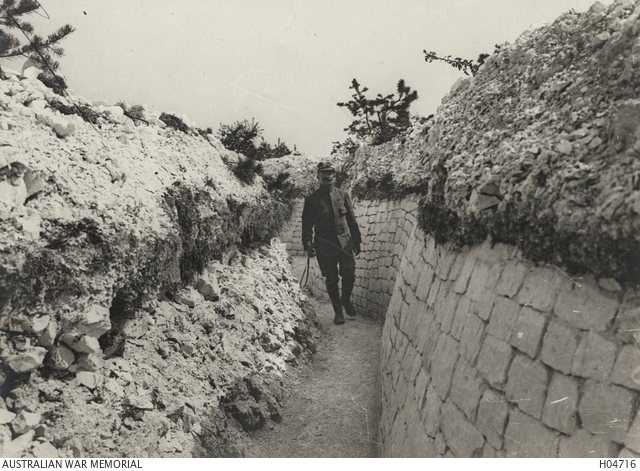Trench in the chalky ground at Grand Cavalier de Courcy. | Australian ...