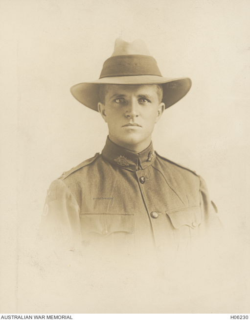 Studio portrait of 112 Sergeant (Sgt) Herbert Foran, French Medaille Militaire, 6th Light Horse ...